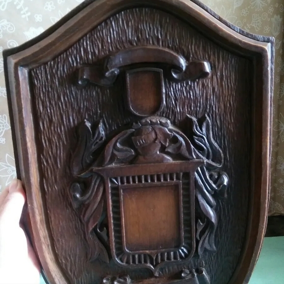 Wall Decor | Vintage Cast Nestor Wood Coat Of Arms Crest Art | Poshmark